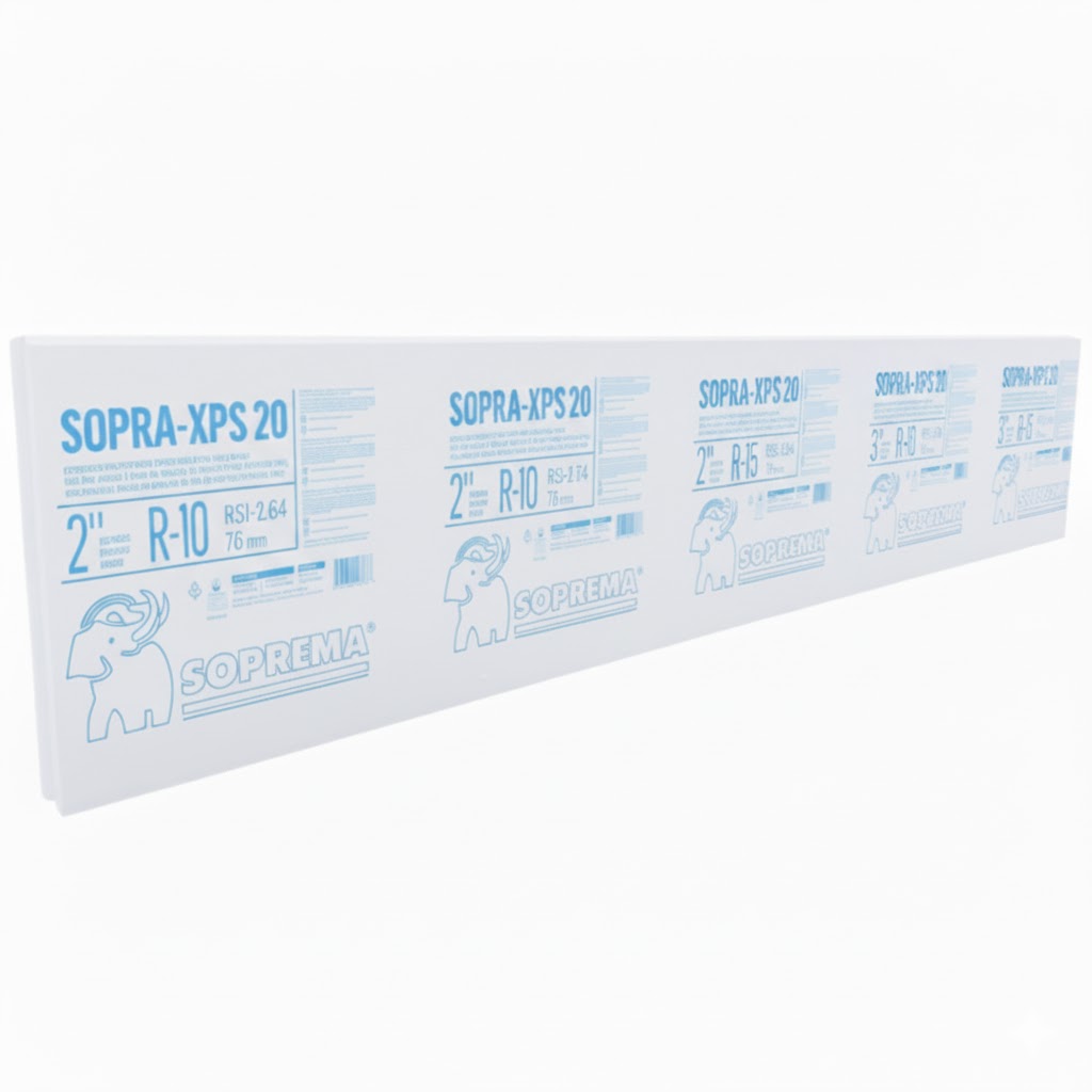 SOPRA-XPS 20 Rigid Insulation Board - 2x8x2" (R10) Butt/Square Edges ...