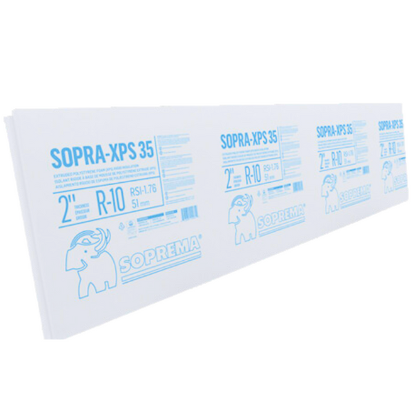 SOPRA-XPS 35 Rigid Insulation Board - 2x8x2" (R10) Squared Edges ...