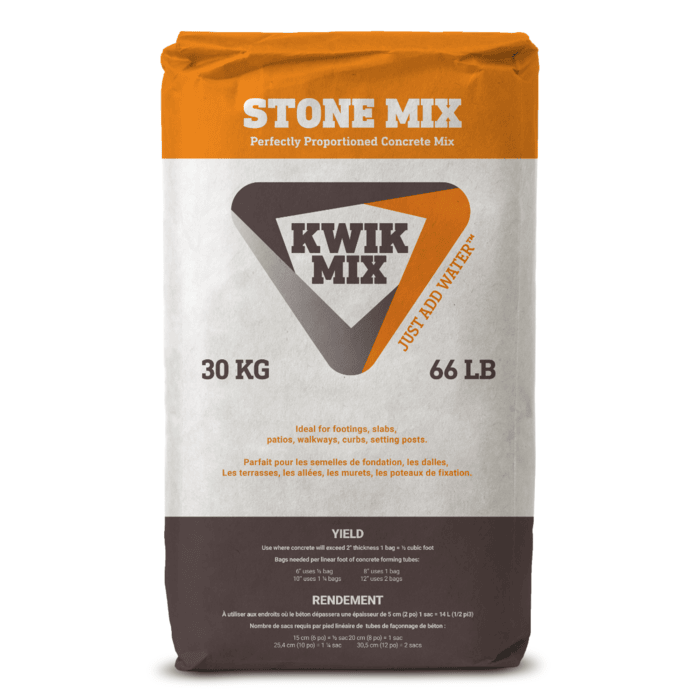 Kwik Mix Concrete Stone Mix #66 – 66 lb Bag, Pre-Blended Portland ...